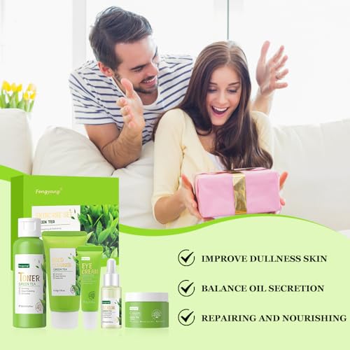 Fengyang Green Tea Skincare Set, Skincare Gift Set For Teenage Girls ...