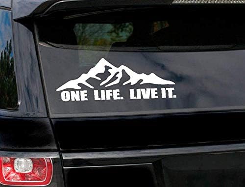 ISEE 360 Vinyl One Life Live It Car Sticker, 15 x 30 cm, White : Amazon ...