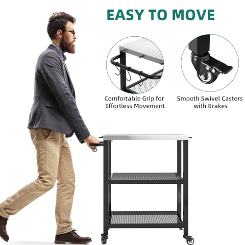 Snapklik.com : YITAHOME Outdoor Grill Cart Table Patio Food Prep And ...