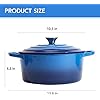 Amazon.com: 6 Quart Dutch Oven Enameled Cast Iron with Lid - Big Dual ...
