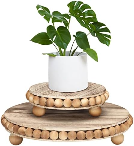 Amazon.com: HouseJoy 2Pcs Wood Risers for Display Decorative,Round ...