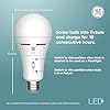 GE Lighting LED+ Backup Battery Light Bulb, Rechargeable, Soft White ...