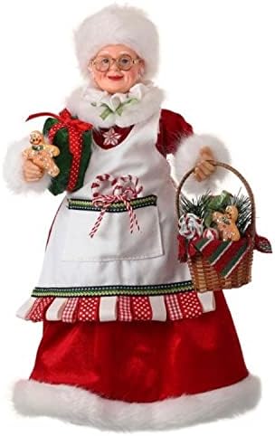 Amazon.com: LAMPHOME 24-Inch Animated Mrs. Claus with Lighted Candle ...