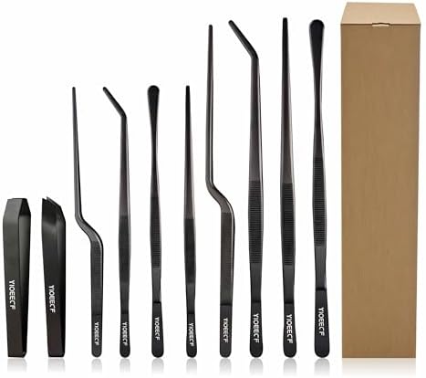 Amazon.com: Yioeecf Chef Plating Tweezers Tongs Set, Plating food ...
