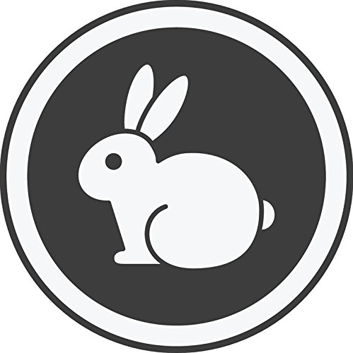 Simple Animal Friendly Vegan Cruelty Free Bunny Logo Cartoon Vinyl ...