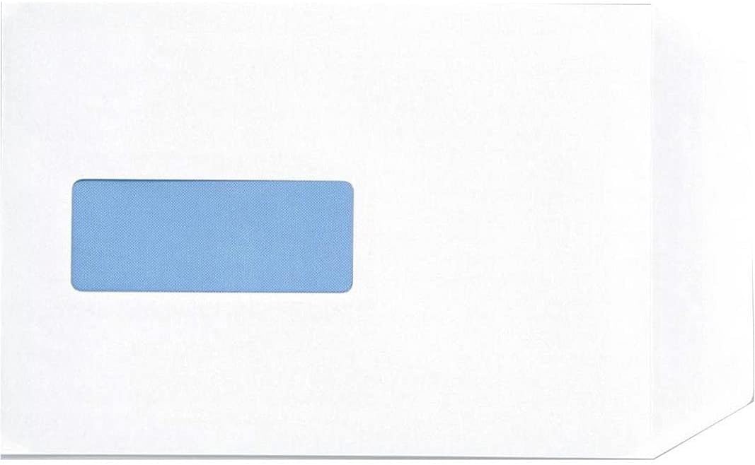 Amazon.com : Q-Connect C5 Window Envelope 90 gsm Self Seal - White ...