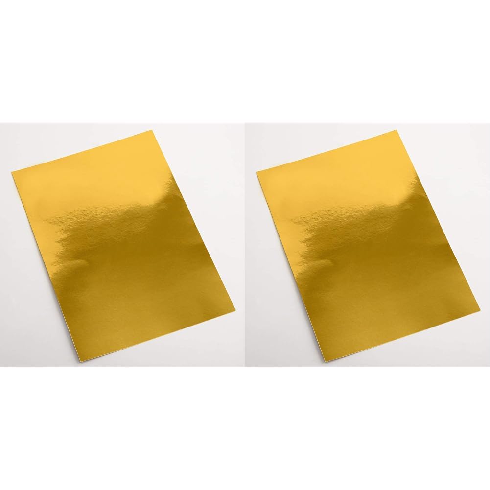 Italian Options 250GSM Mirror Card Craft Paper 10 Sheets, A4 Size, Gold ...