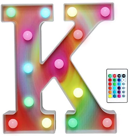 Ledido Colorful LED marquee letter lights with Remote 16 Colors ...