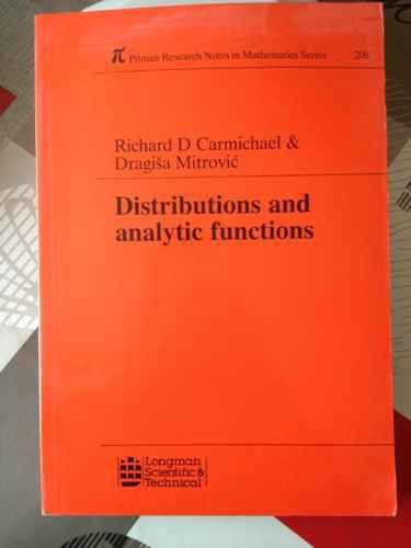 Ebook – Distributions and Analytic Functions (Pitman Research Notes in ...