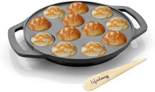 Buy CELLO Non-Stick 12 Cavity Appam Patra Kan with Stainless Steel Lid ...