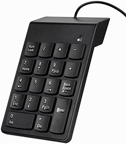 USB Numeric Keypad Number Keyboard Pad Wired Plam Size 18 Keys Black ...