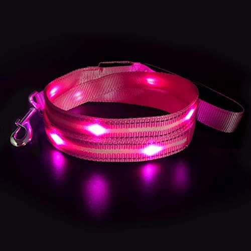 MASBRILL LED Dog Leads, Light Up Dog Leash for Small Medium Large Dogs ...