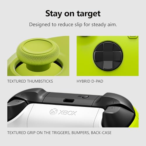 Xbox Wireless Gaming Controller | Electric Volt | Console, PC, & Cloud ...