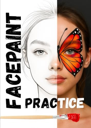 Amazon.com: Face Paint Practice Book for Kids: 50 A4 Templates (25 ...