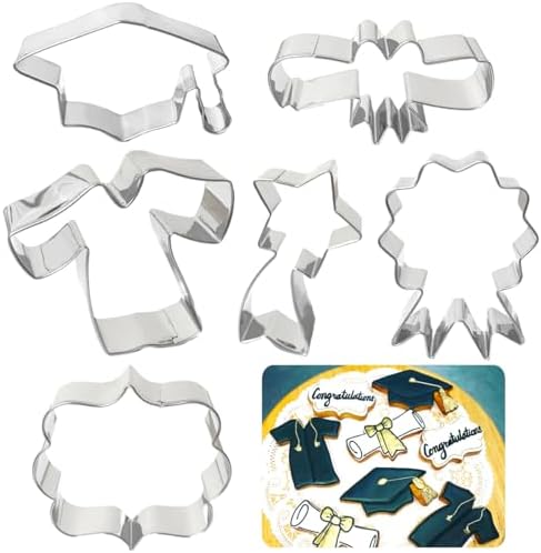 Amazon.com: Graduation Cookie Cutters Set 3 Pieces, Stainless Steel ...