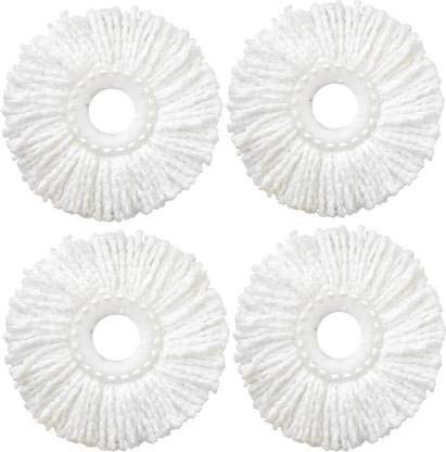 Generic Fiber and Plastic 360 Degree Rotating Magic Mop Refill, White ...