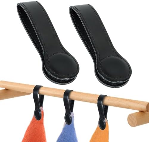 Sozize 2 Pcs Leather Magnetic Kitchen Clips for Oven Handle, Bath Hand ...