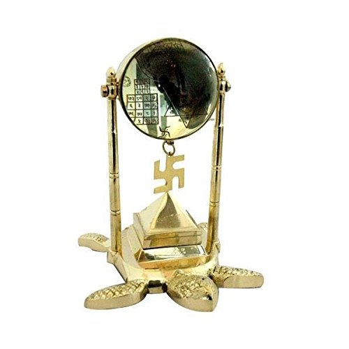 Starstell Golden Brass Meru Prastha Shri Yantra (3D View) with Swastik ...