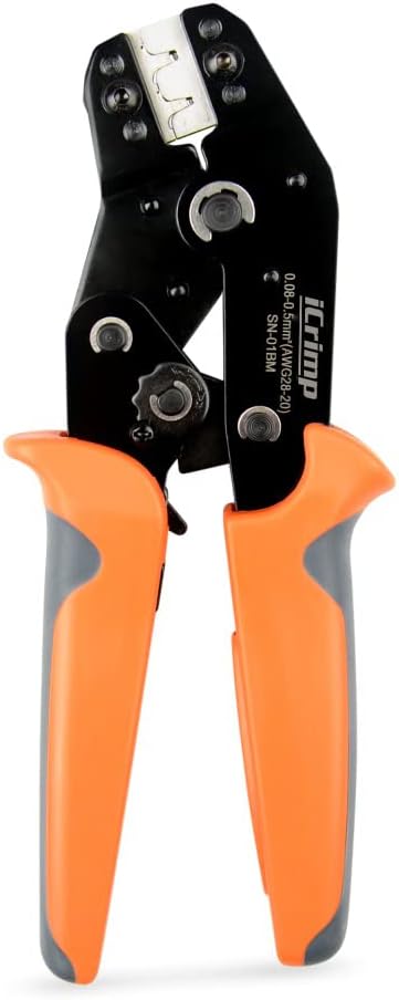 IWISS iCrimp SN-28B Crimping Tool for AWG28-18 Dupont Pins & 620PCS 2.54 Pitch Row Dupont Type ...