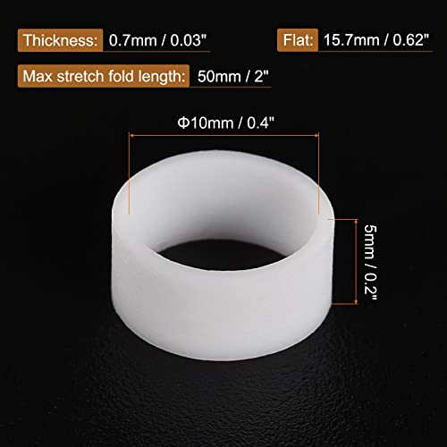 Snapklik.com : MECCANIXITY Silicone Rubber Bands Rings 100Pcs Non-slip ...