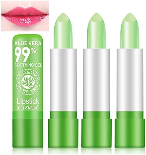 Amazon.com : firstfly 2 Pack Aloe Vera Lipstick, Long Lasting ...