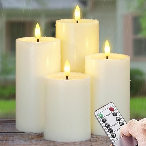Amazon.com: Yeelida Outdoor 4pcs Flameless Waterproof Candles with ...