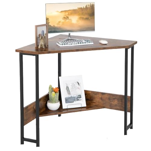 TEKAVO Triangle Corner Desk Triangle Desk | Space-Saving Desk | Modern ...