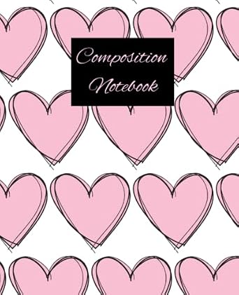 Amazon.com: Composition Notebook: Pink Heart Composition Notebook with ...