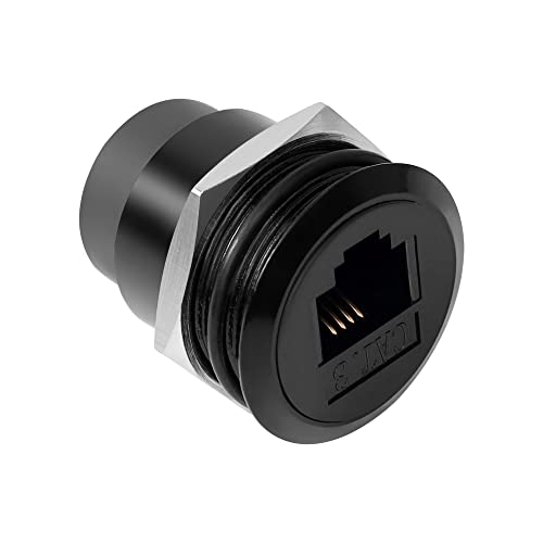 QIANRENON RJ11 Embedded Threaded Fixed Mount Adapter CAT3 RJ11 6P4C ...