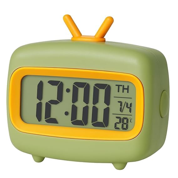 Buy Lupro Cute Vintage TV Shaped Digital Desk Clock with Alarm, Snooze ...