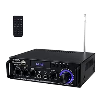 BT298 Pro 300W+300W Amplificateur Audio De Son 12V/ 220V LCD 2CH HiFi Audio Stéréo stéréo BT FM ...