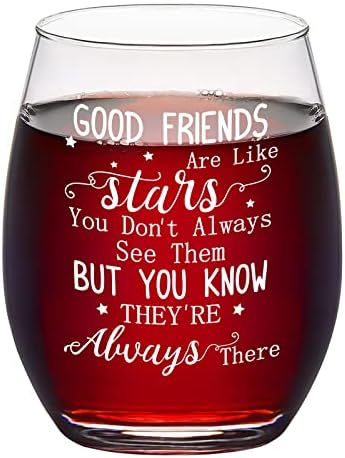 Amazon.com | GSM Brands Stemless Wine Glass for Best Friend - Made of ...