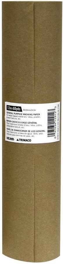 Trimaco 12 in. x 180 ft. Brown General Purpose Masking Paper - Masking ...