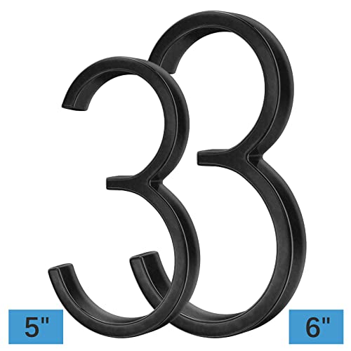 Snapklik.com : 6 Stainless Steel Floating House Number 3, Metal Modern ...