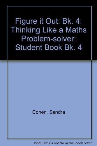 Amazon | Figure it Out: Student Book Bk. 4: Thinking Like a Maths ...