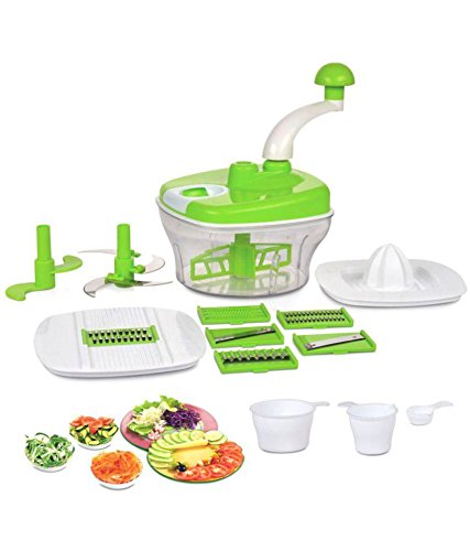 Buy VR Turbo Dual Speed Multifunctional 10 in 1 Food Processor (Green ...