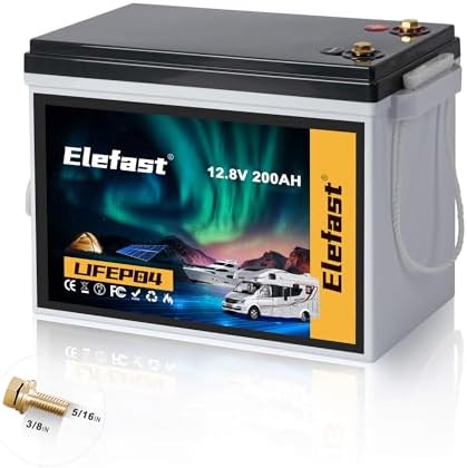 Amazon.com: 12V 200Ah LiFePO4 Battery, Built-in 200A BMS, 4000+ Deep Cycles, Max 2560W Power ...