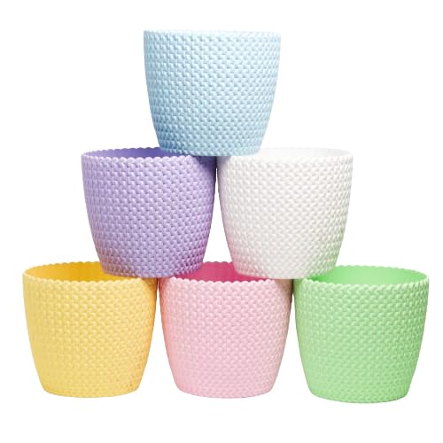 HARSHDEEP Capri Round Plastic Pots for Lawn | Terrace and Home Garden ...