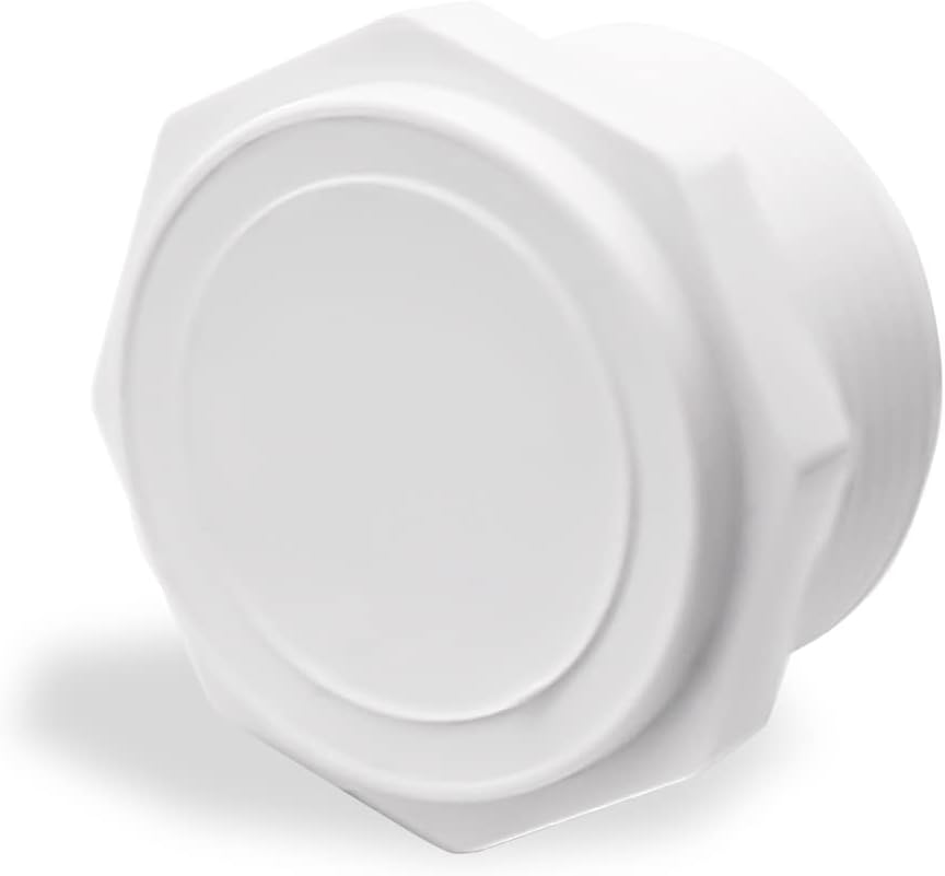 Amazon.com: 1 Inch PVC Pipe End Cap – Sch 40 MNPT 1 PVC cap – PVC End ...
