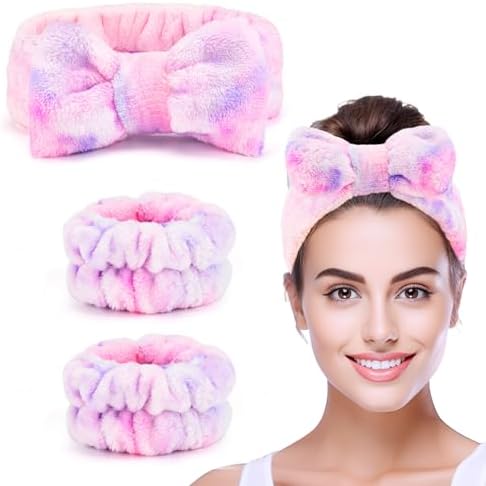 Amazon.com : XMOSNZ 3pcs Hairband Set, High Elasticity Microfiber Spa ...