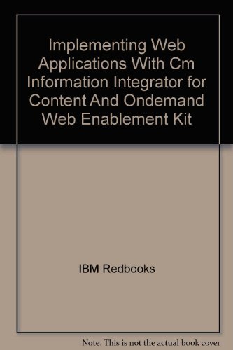 Implementing Web Applications With Cm Information Integrator for ...