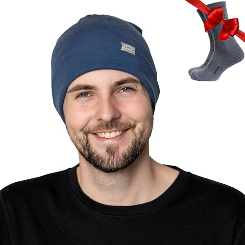 Merino Wool Beanie Hats for Men and Women – Cuff Wool Beanie Cap ...