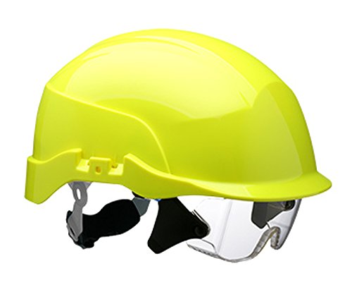 Spectrum Vented Hard Hat, Hi-V Yellow, ABS Material, Built-In Safety ...