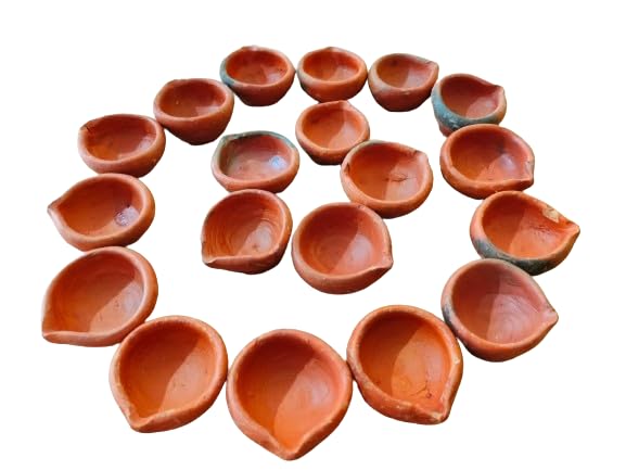 Buy Earthen Diya Home Made Diya | Oil Diya for Pooja | Decoration - Set ...