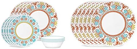 Amazon.com | Corelle Global Collection Vitrelle 12-Piece Dinnerware Set ...