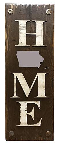 Amazon.com: IOWA State SIGN Vertical *FARM, HOME, LAKE, or WELCOME ...