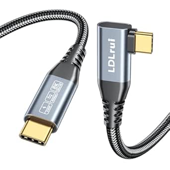 Amazon.com: USB C Monitor Cable 8K@60Hz/4K@144Hz, Right Angle USB C ...