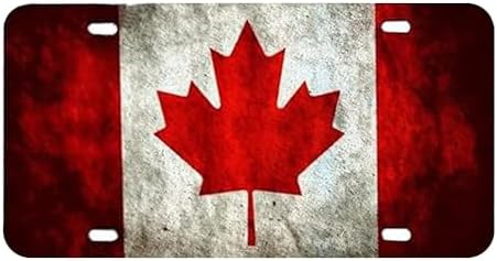 Canada Flag License Plate Maple Leaf Canadian Flag for Cars 12"x6 ...