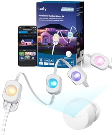 Amazon.com: eufy Permanent Outdoor Lights S4, 3D Radar-Activated, 200ft ...