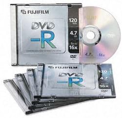 Amazon.com : Fuji 4.7GB 5 pack DVD-R Disc. Fuji DVD-R Recordable Disc ...